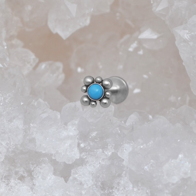 Cartilage Earring Stud Surgical Steel Tragus Labret Flat | Etsy