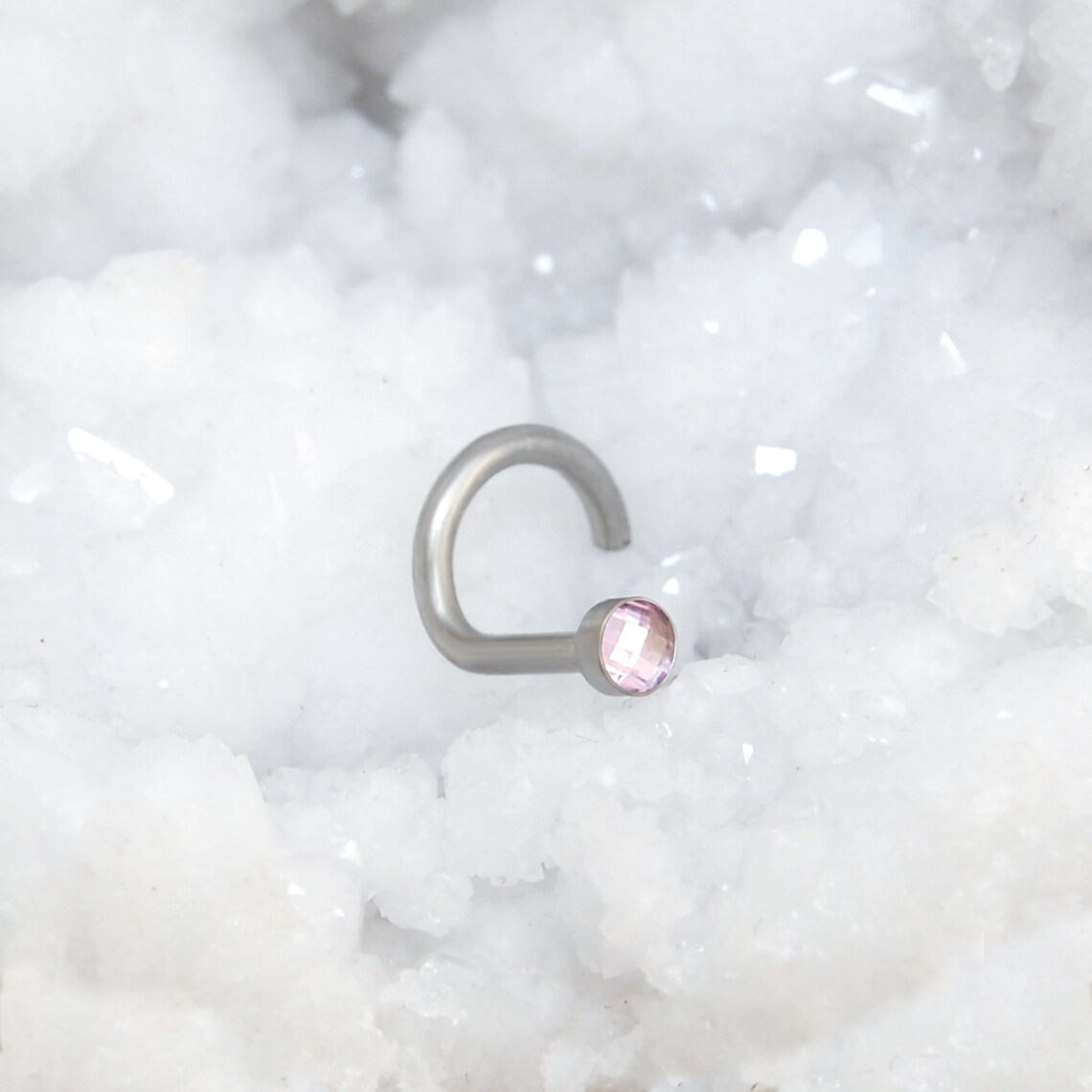 Titanium Nostril Ring CZ Nose Stud Screw 20g Nose Ring 18g | Etsy