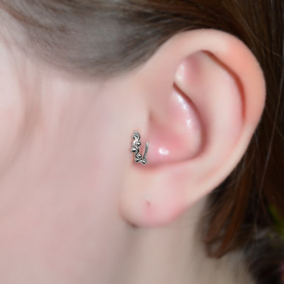 Small Nose Ring - Silver Nose Hoop - Tragus Earring - Cartilage Hoop ...