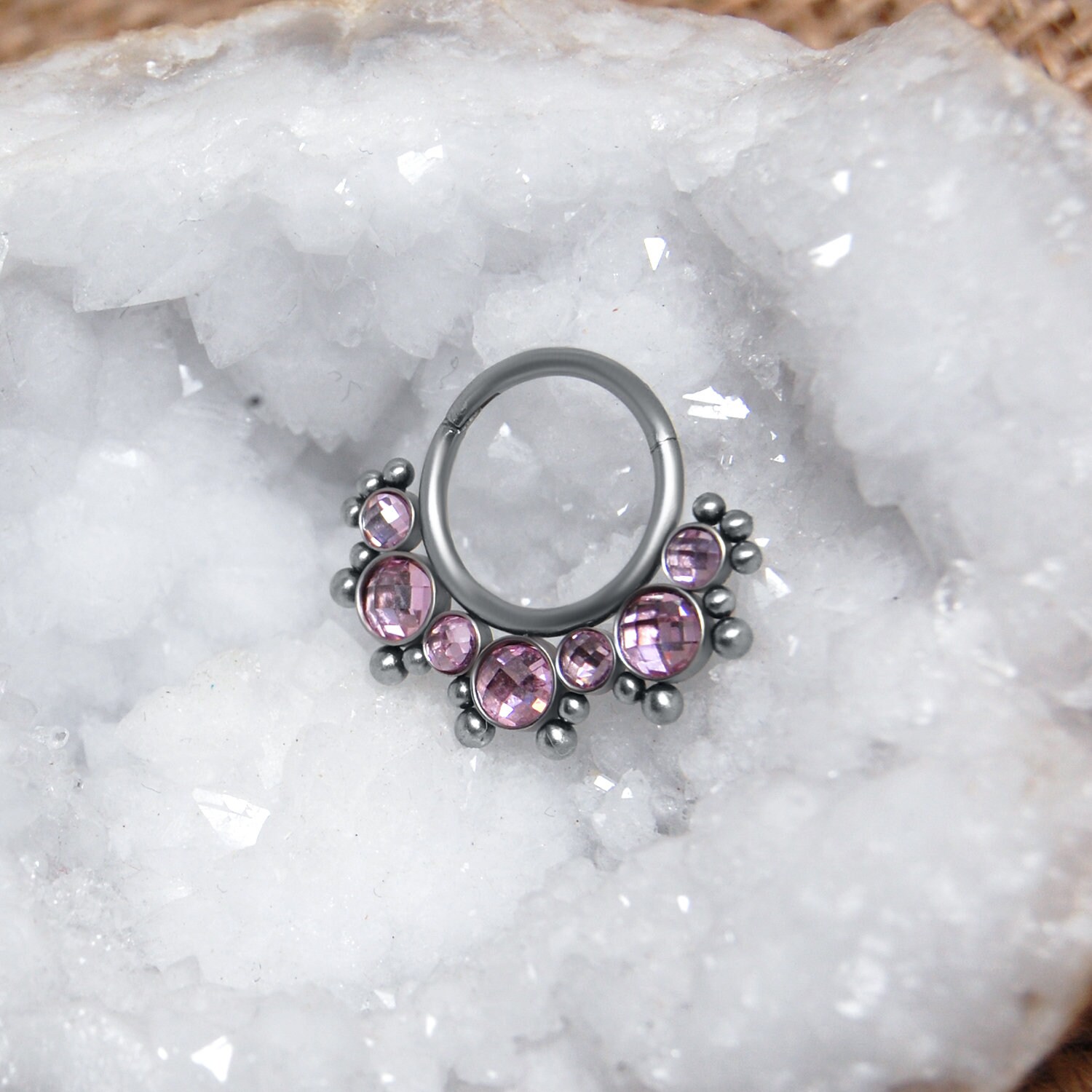 Septum Hoop - CZ Septum Ring 16g - Daith Jewelry Surgical Steel ...
