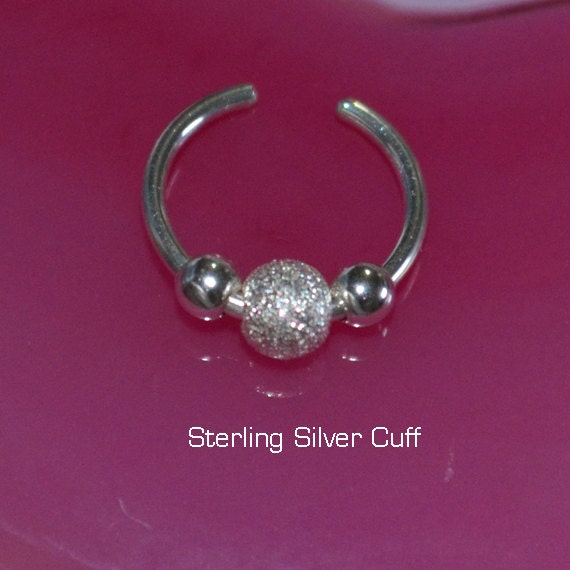 Sterling Silver Nose Cuff Extra Small Fake Nose Ring Ear | Etsy