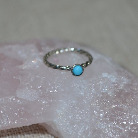 Tragus Earring 20g - Silver Nose Ring - Turquoise Tragus Hoop - Forward ...