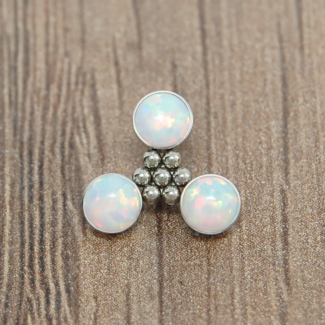 Dermal Top - 316L Surgical Steel Dermal Piercing Jewelry Opal - Dermal ...