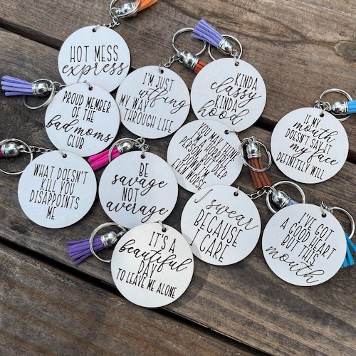 Snarky Keychain SVG DOWNLOAD - Etsy