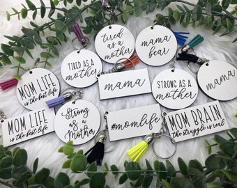 Mama Keychain Svg - Etsy