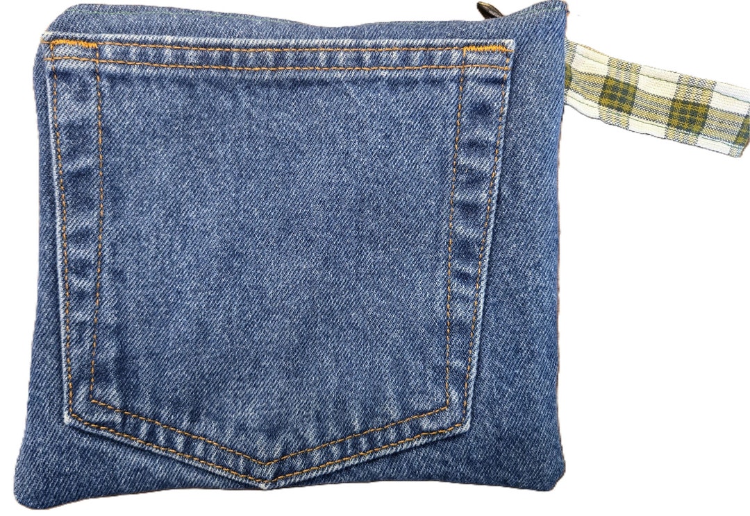 Upcycled Jean / Denim Zipper Pouch - Etsy
