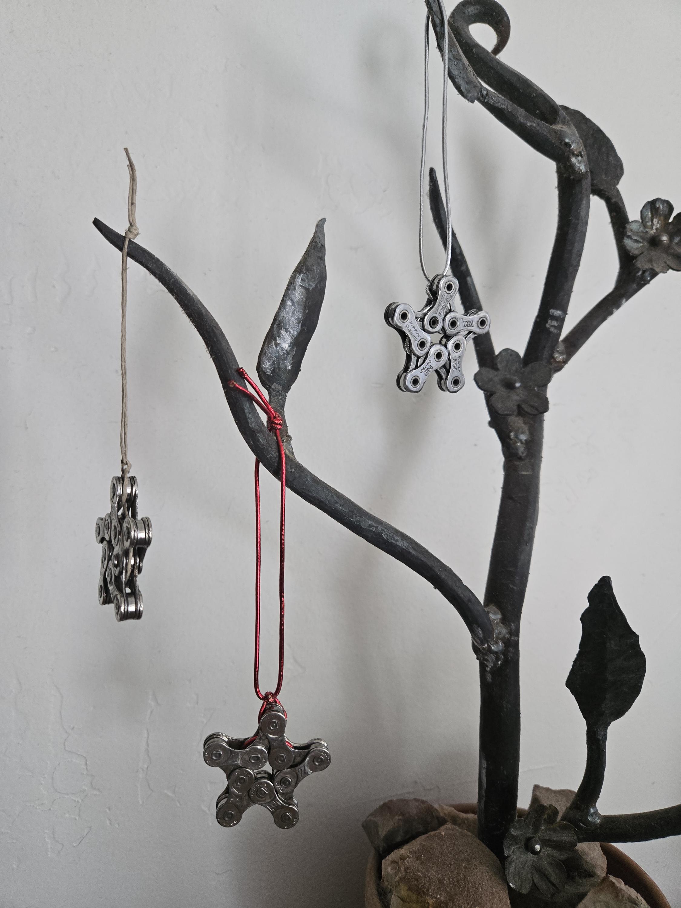 Upcycled Angel Christmas Ornament. Bicycle Chain. STAR. Each One is ...
