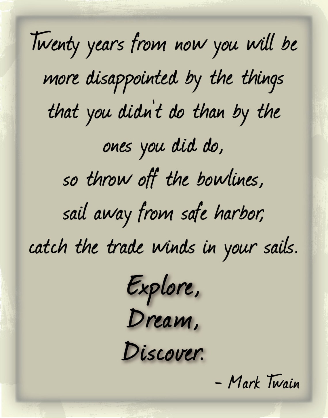 Mark Twain Quote Poster - Etsy