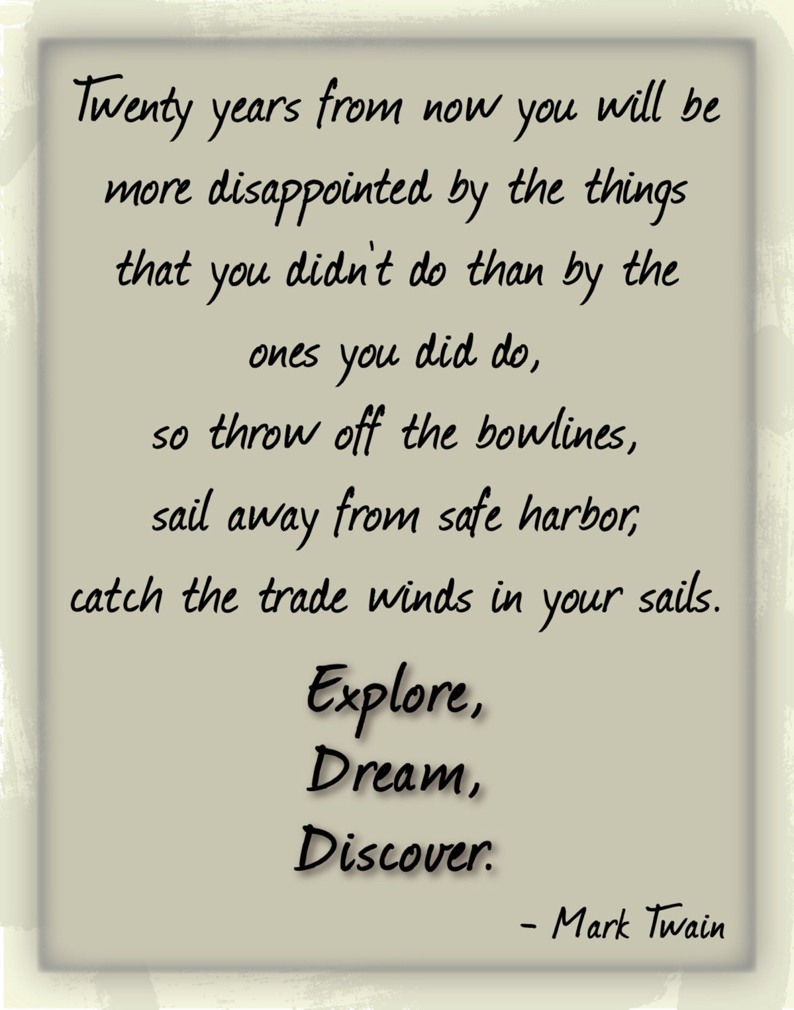 Mark Twain Quote Poster - Etsy