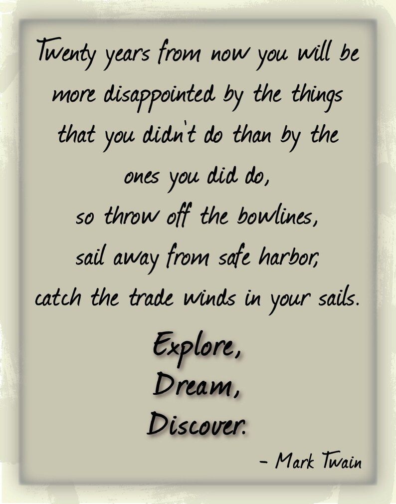 Mark Twain Quote Poster - Etsy
