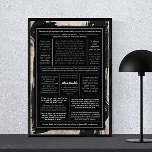 Nelson Mandela Quote Collection Poster - Etsy