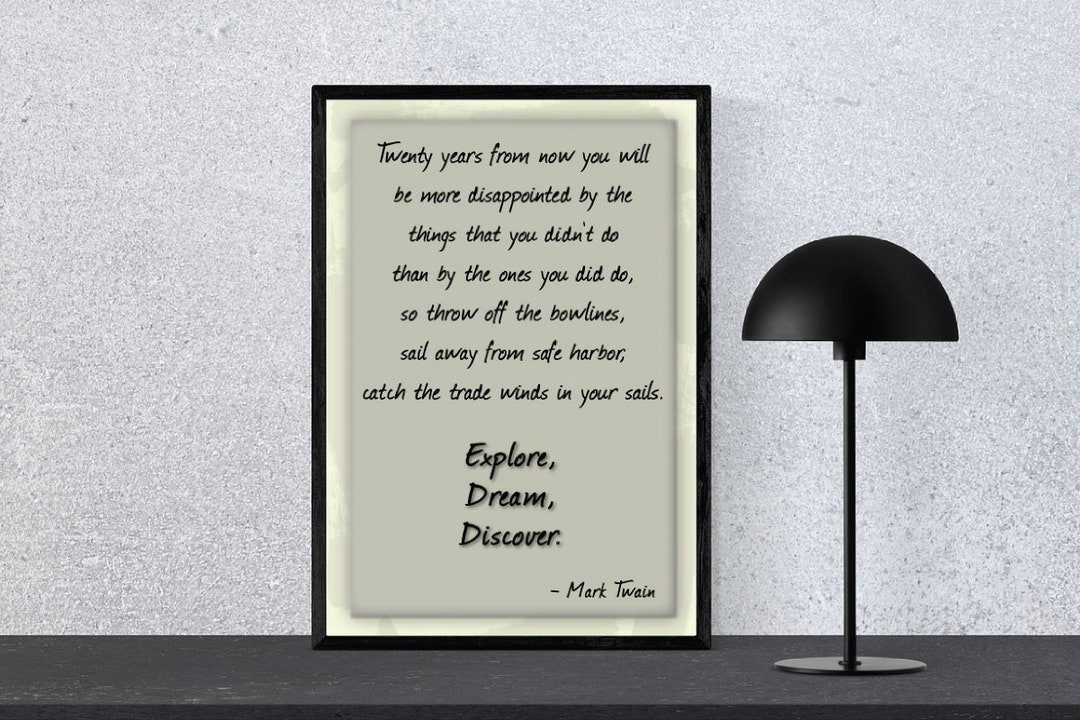 Mark Twain Quote Poster - Etsy