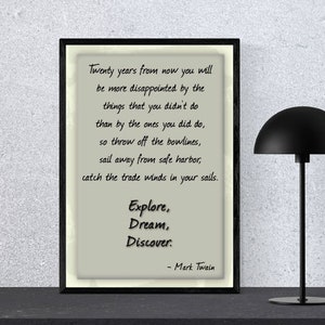Mark Twain Quote Poster - Etsy