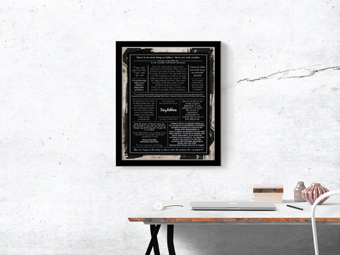 Tony Robbins Quote Collection Poster - Etsy