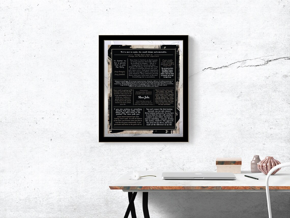 Steve Jobs Quote Collection Poster - Etsy