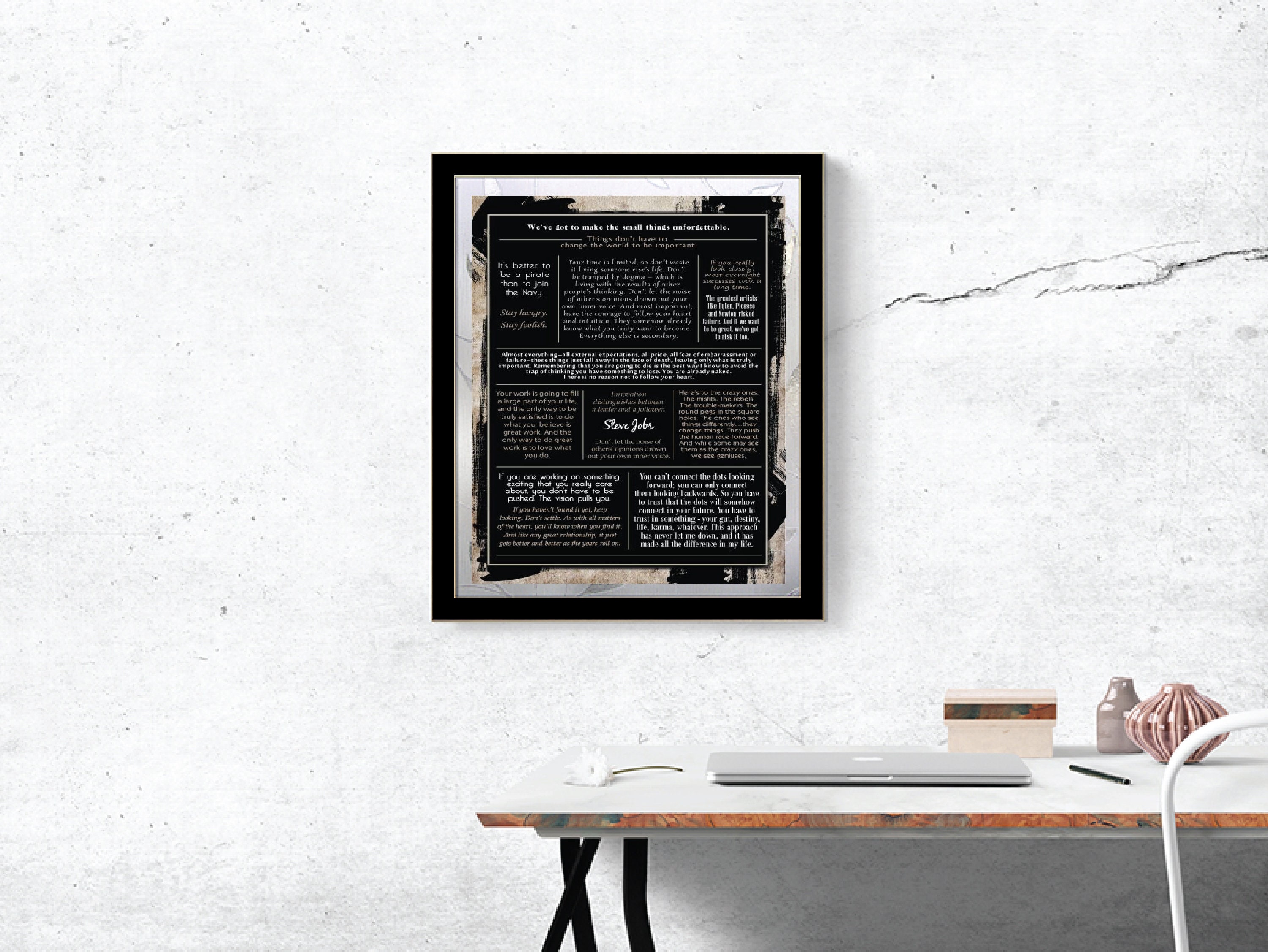 Steve Jobs Quote Collection Poster - Etsy