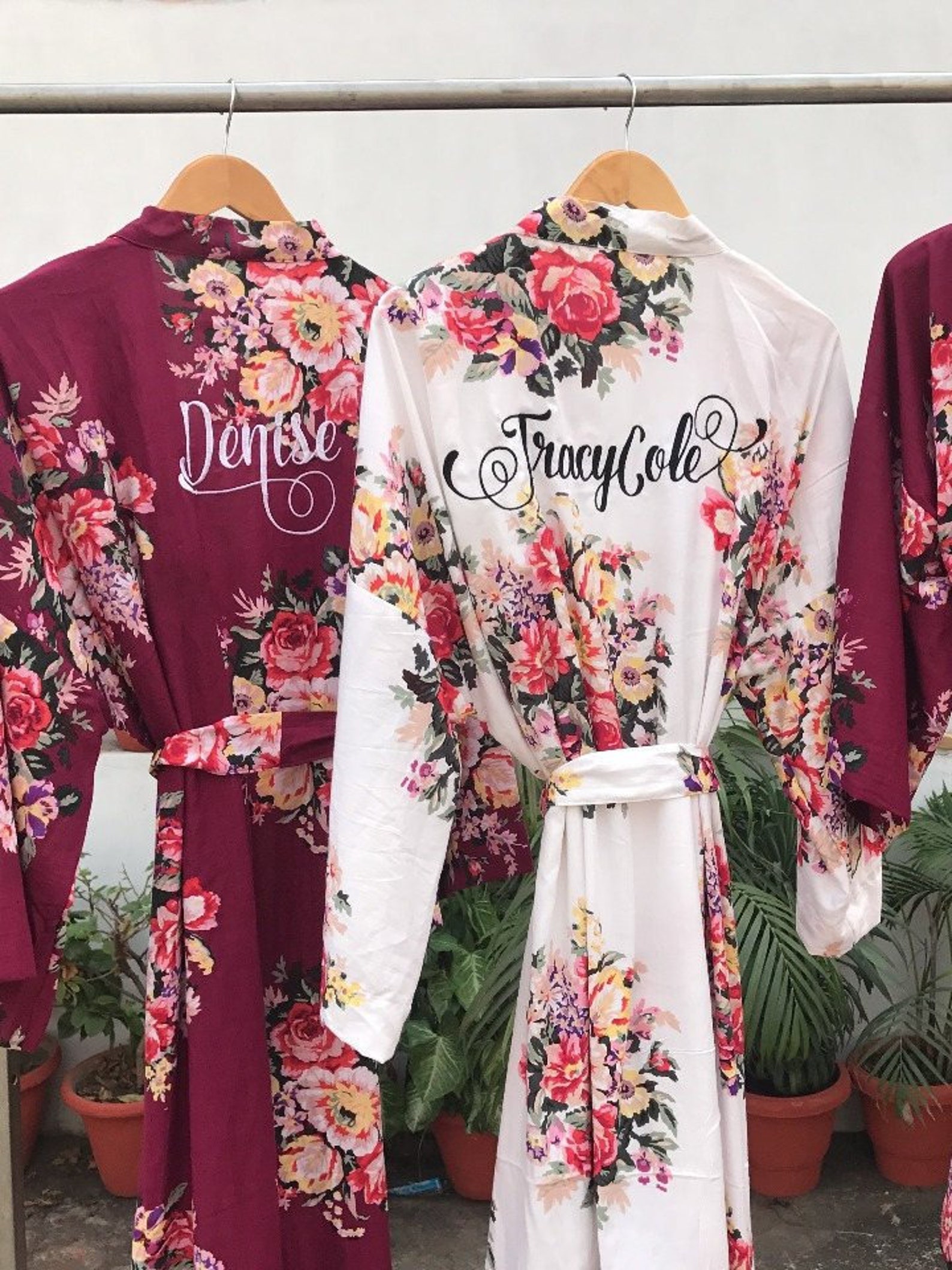 Bridesmaid Robes. Long Robe. Bridesmaid Gift. Kimono. Bridal - Etsy