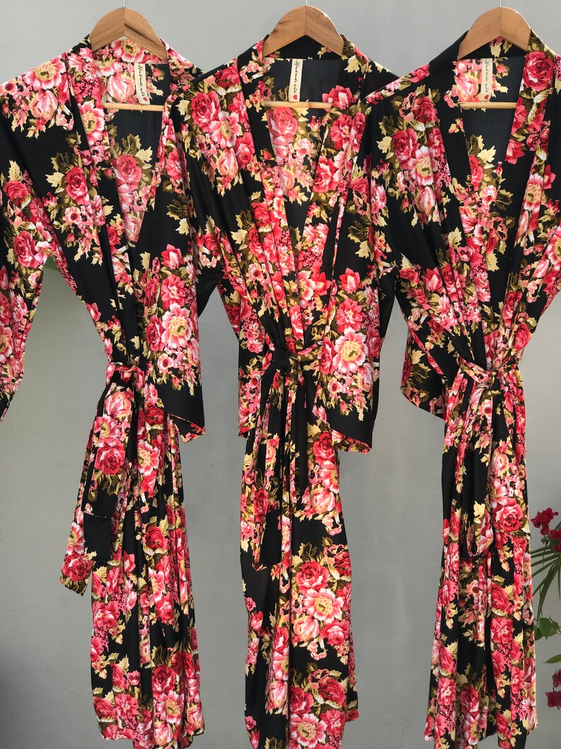 Bridesmaid Robes. Long Robe. Bridesmaid Gift. Kimono. Bridal - Etsy