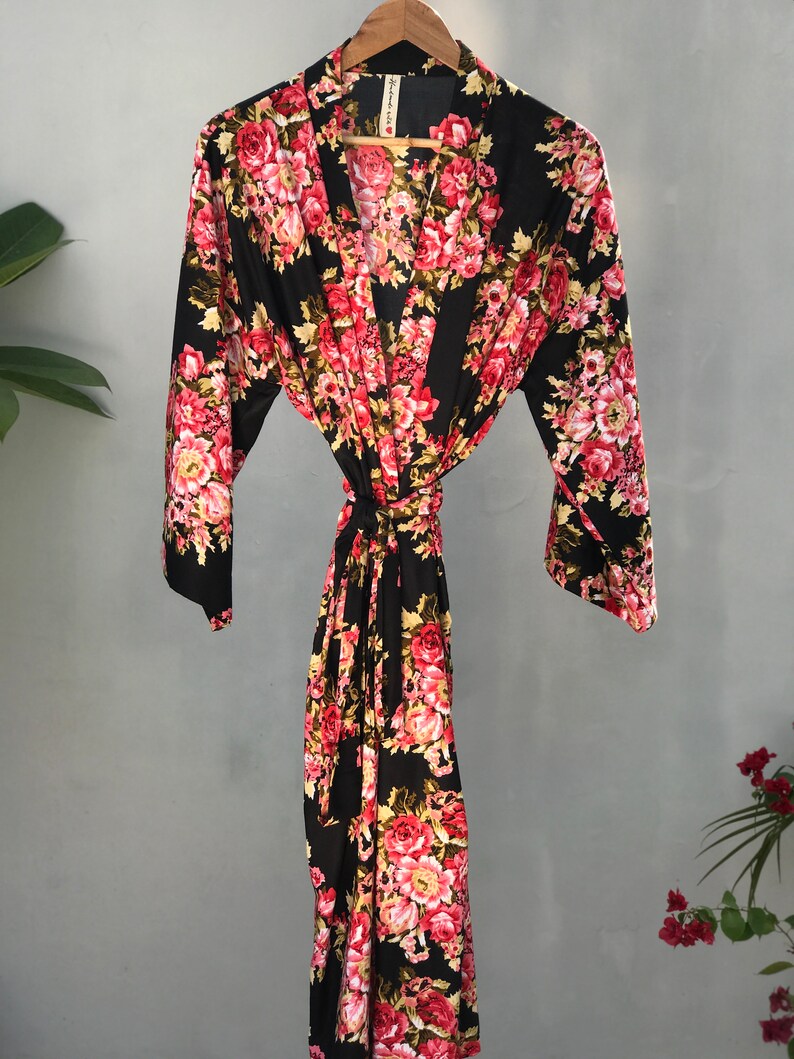Bridesmaid Robes. Long Robe. Bridesmaid Gift. Kimono. Bridal - Etsy