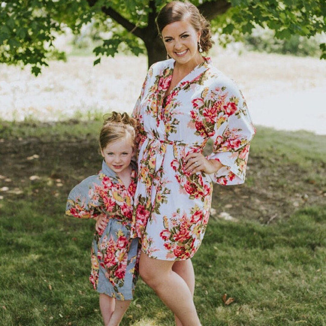 Bridesmaid Robes, Flower Girl Robes, Junior Bridesmaids, Kid Floral ...