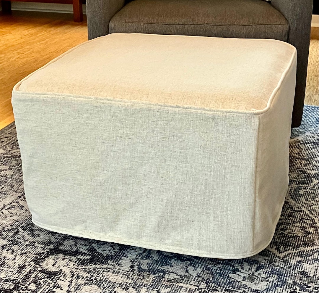 READY TO SHIP! Cube Ottoman Slipcover - Etsy