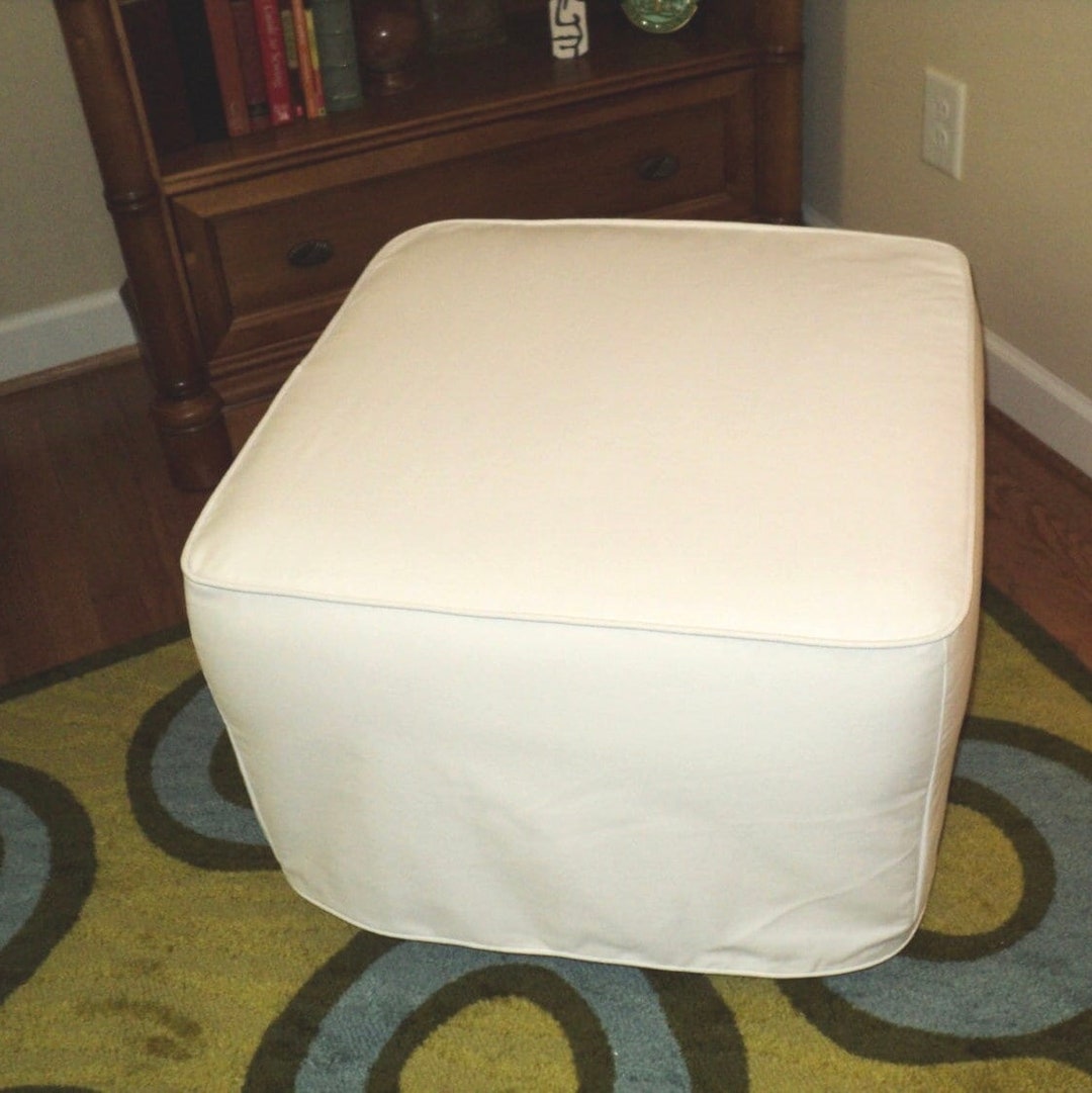 Custom Made Slipcover for Your Ottoman From Your Own Fabric. This One ...