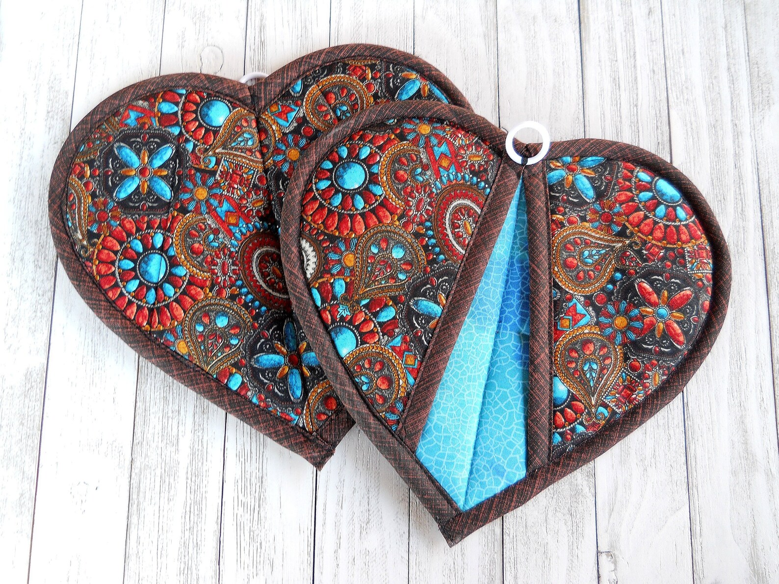 Southwest Navajo Pot Holders Trivets Set of 2: Handmade - Etsy