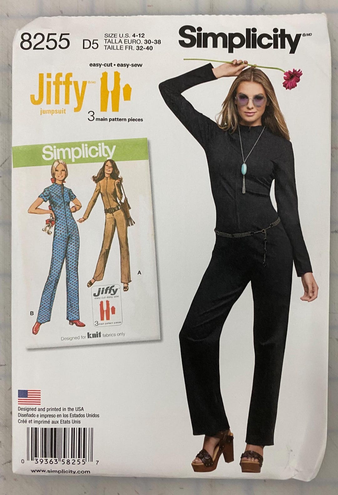 Simplicity Sewing Pattern 8255, One Piece Jiffy Jumpsuit, 1960 Style ...