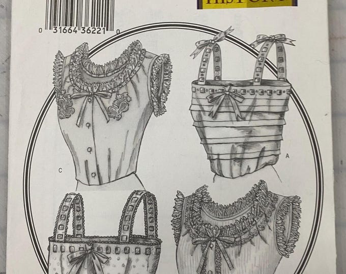 Vintage Victorian Historical Camisole Sewing Pattern, Butterick 3765 ...