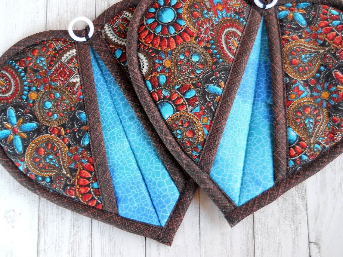 Southwest Navajo Pot Holders Trivets Set of 2: Handmade - Etsy
