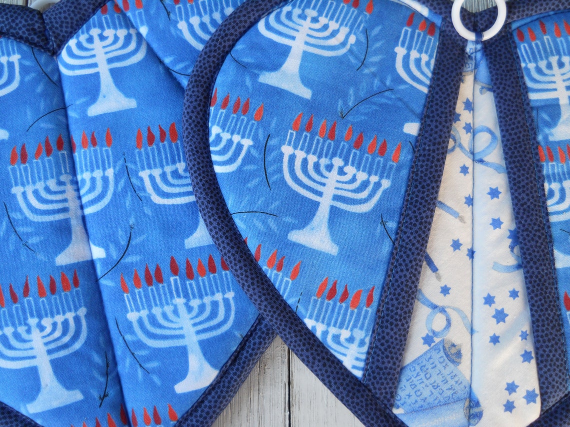 Hanukkah Pot Holders Trivets Hotpads Set of 2: Chanukah - Etsy