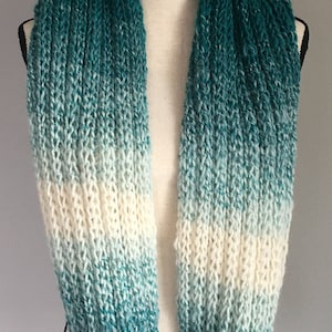 Knit Infinity Scarf Pattern Beginner Knitting Pattern Easy Knit Scarf ...
