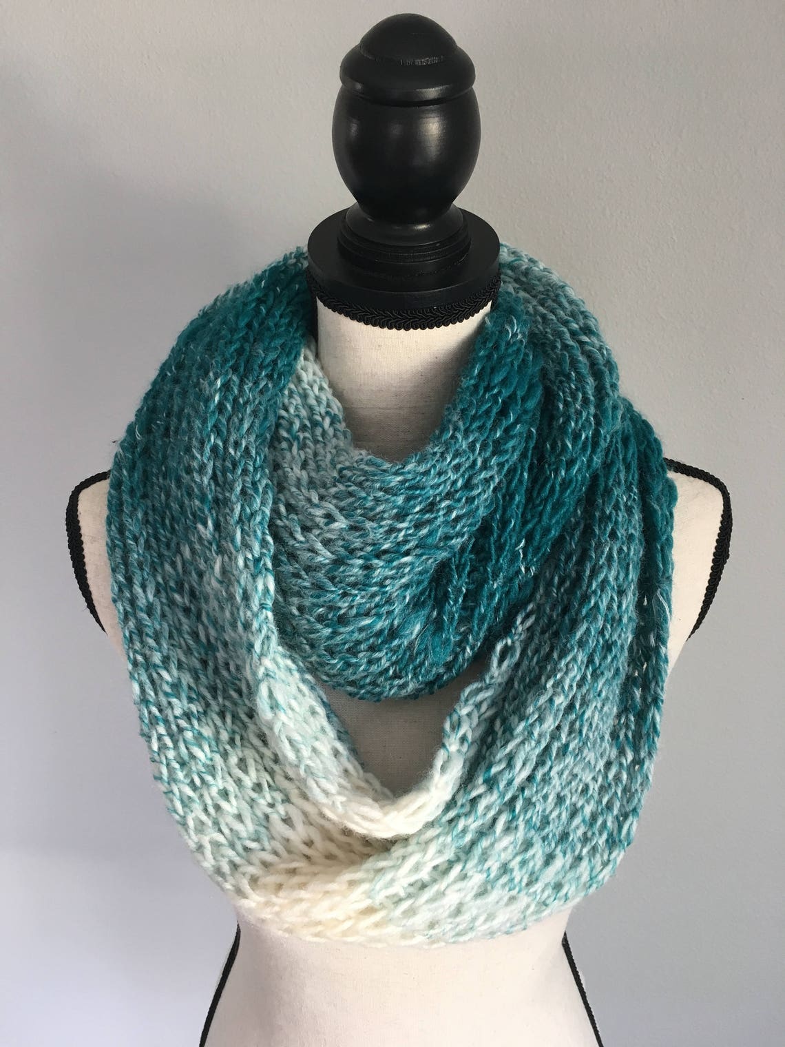 Knit Infinity Scarf Pattern Beginner Knitting Pattern Easy - Etsy