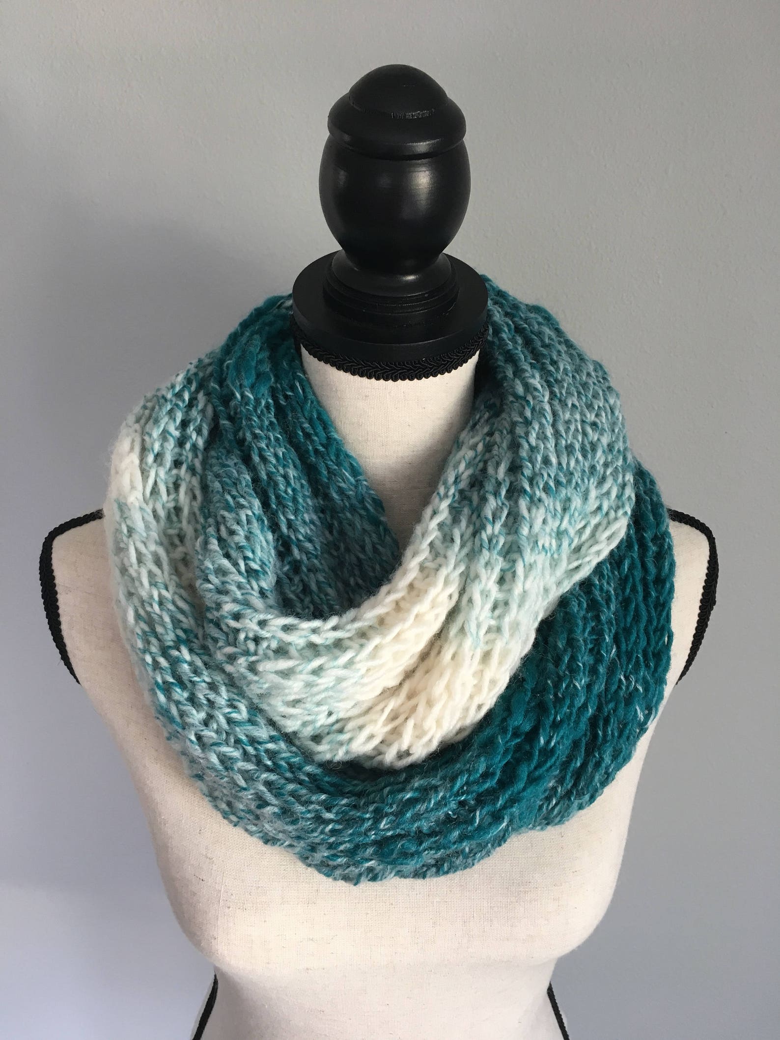 Knit Infinity Scarf Pattern Beginner Knitting Pattern Easy - Etsy