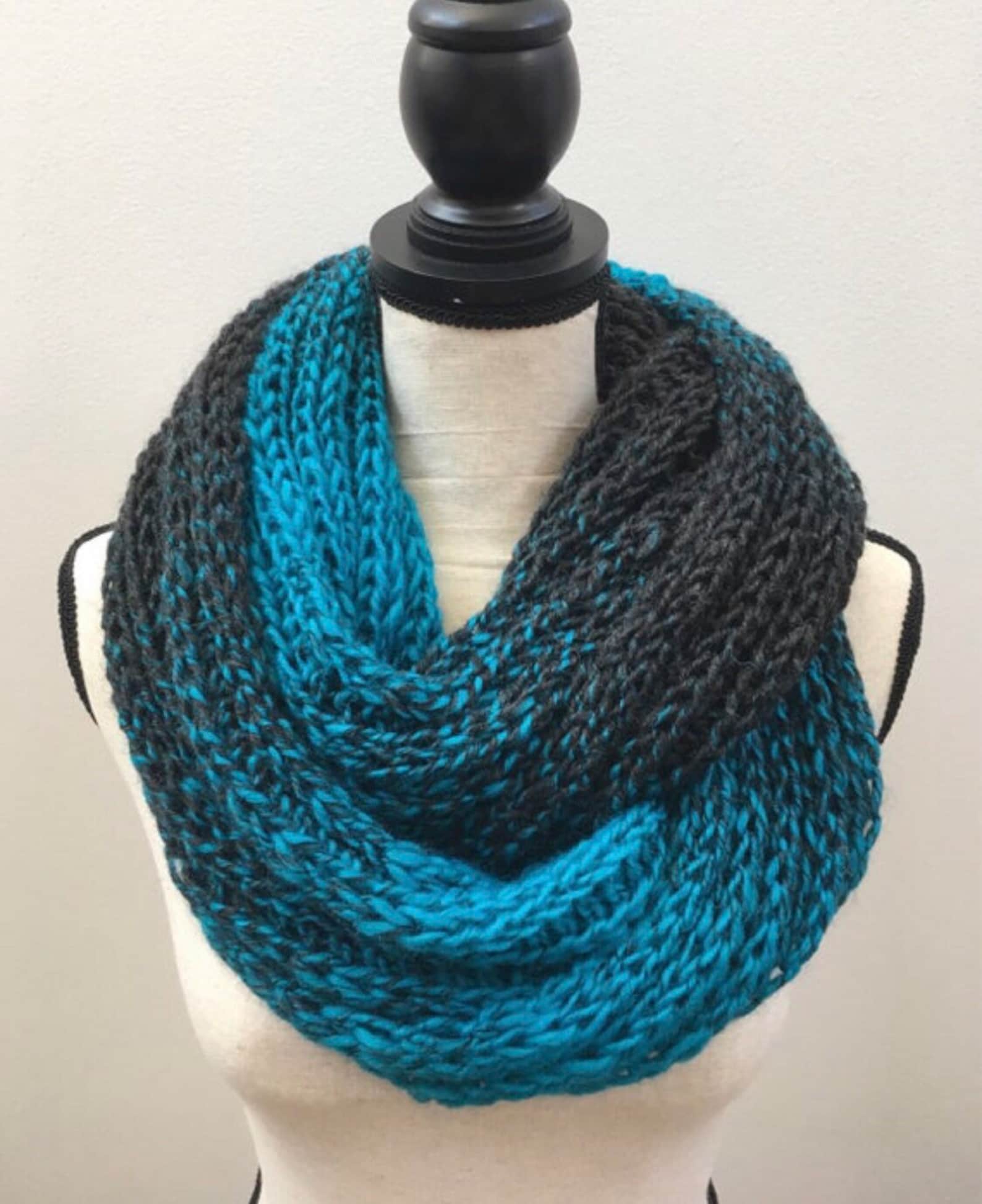 Knit Infinity Scarf Pattern Beginner Knitting Pattern Easy - Etsy