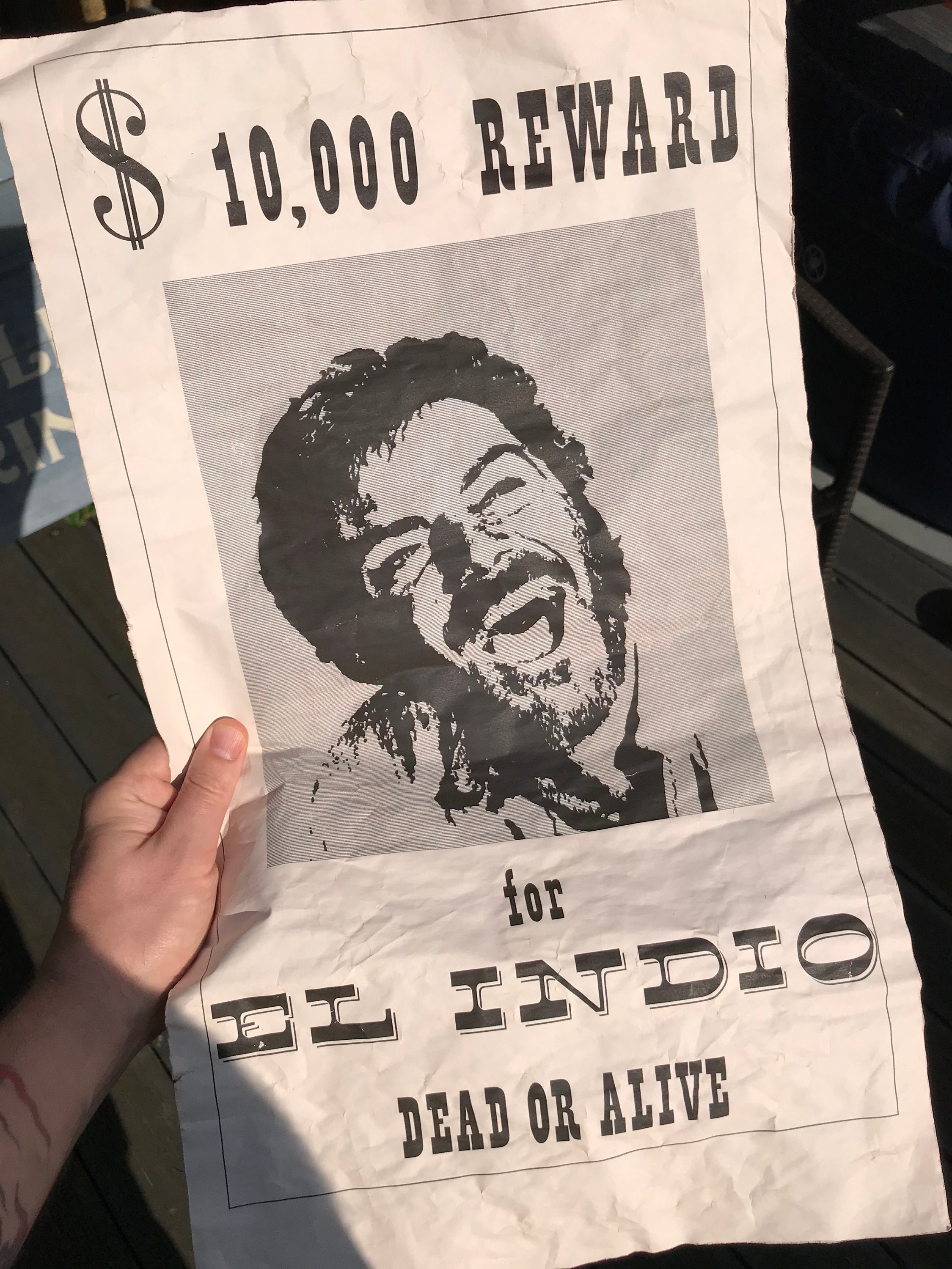 For A Few Dollars More El Indio Wanted Poster Gian Maria | Etsy