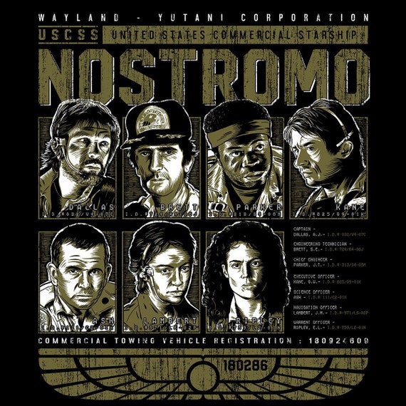 Alien USCSS Nostromo Crew T Shirt - Etsy