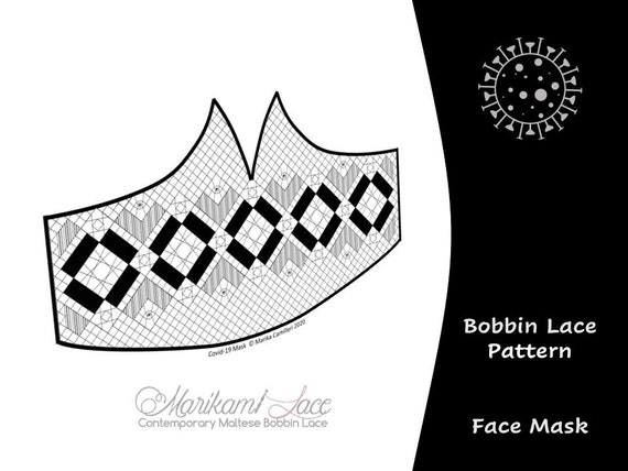 Face Mask Bobbin Lace PATTERN With Instructions INSTANT PDF | Etsy