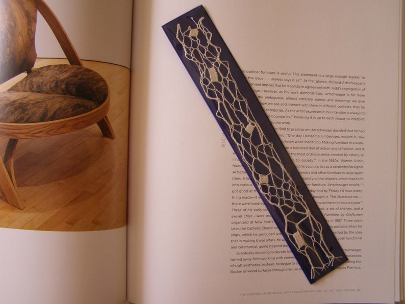 Bobbin Lace Bookmark in Blue Plastic Sleeve Bookworm Gifts - Etsy