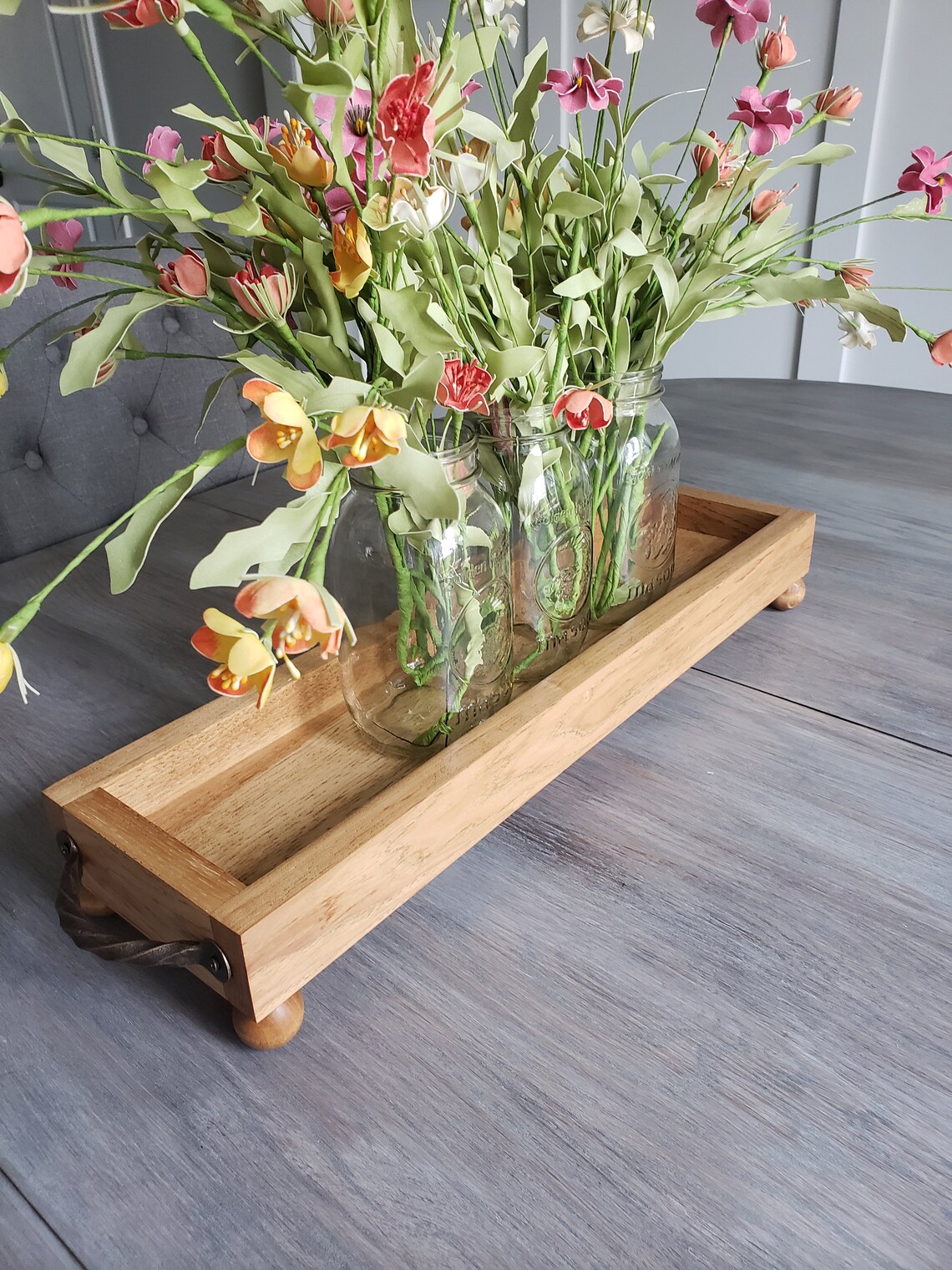 Wood serving tray Centerpiece tray Hickory wood Wood tray | Etsy