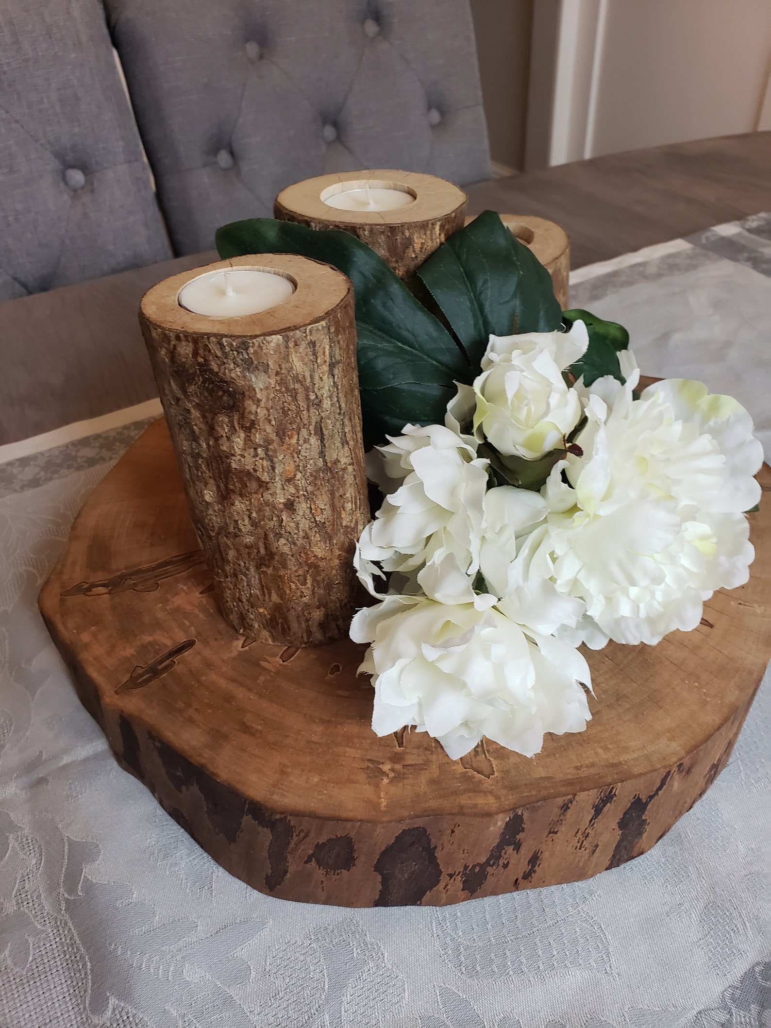 Wedding Cake Display Live Edge Wood Slice Wedding Cake | Etsy