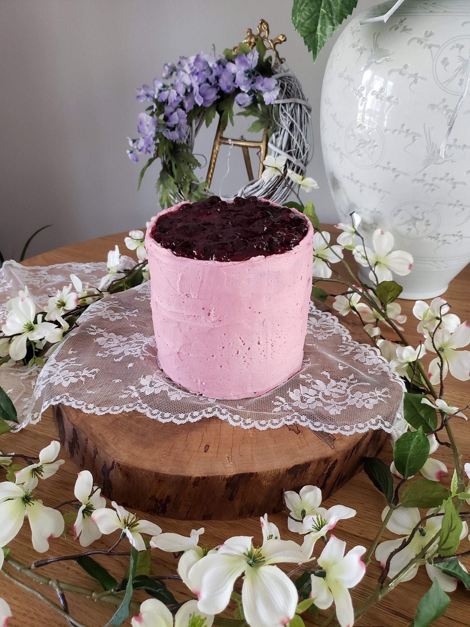 Wedding Cake Display Live Edge Wood Slice Wedding Cake | Etsy