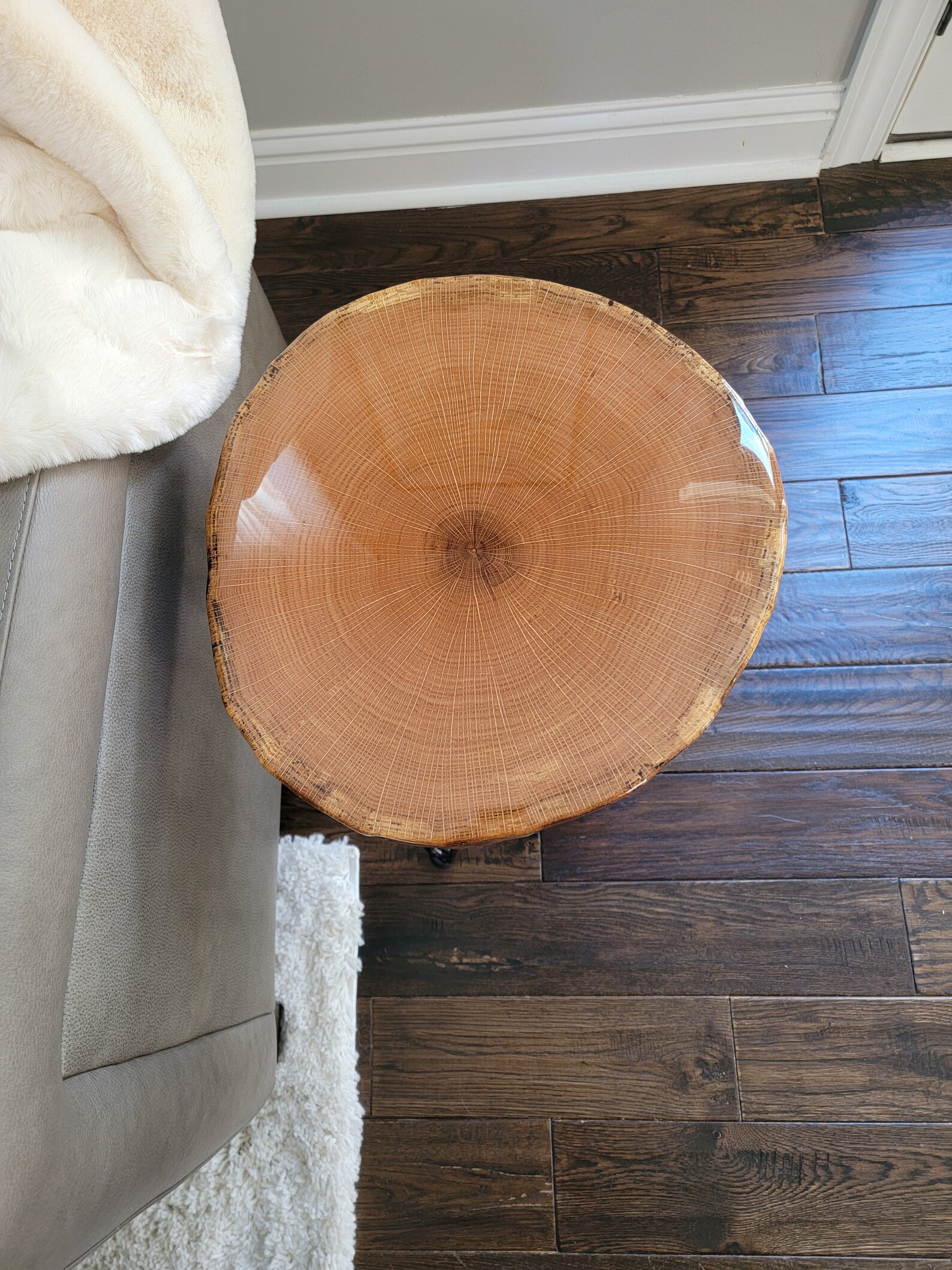 Wood Slice End Table Live Edge Wood End Table Hairpin Legs - Etsy