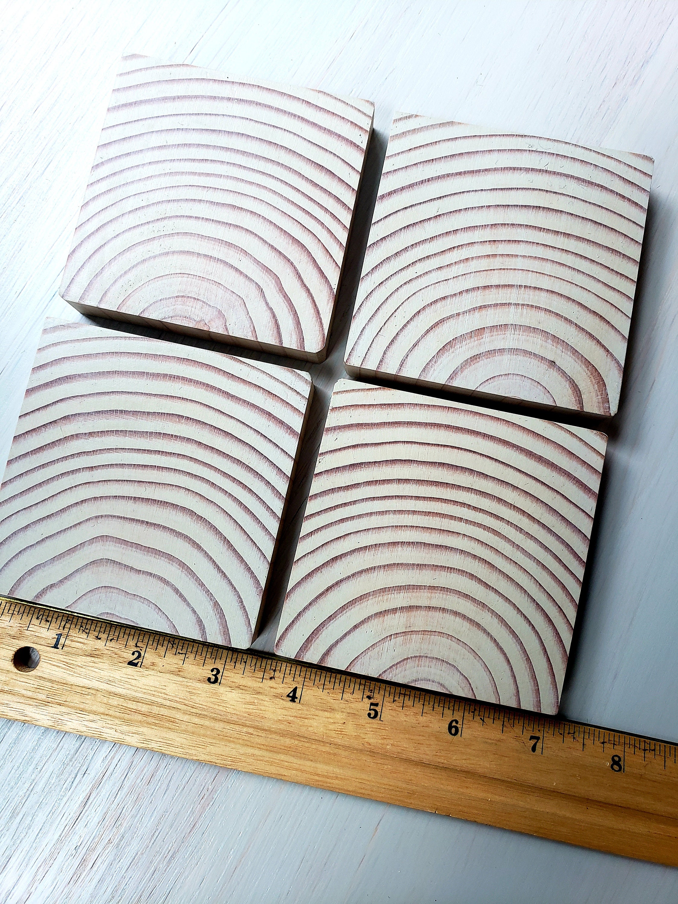 Wood Coasters Pine Wood Coasters set of 4 Home Décor - Etsy Canada