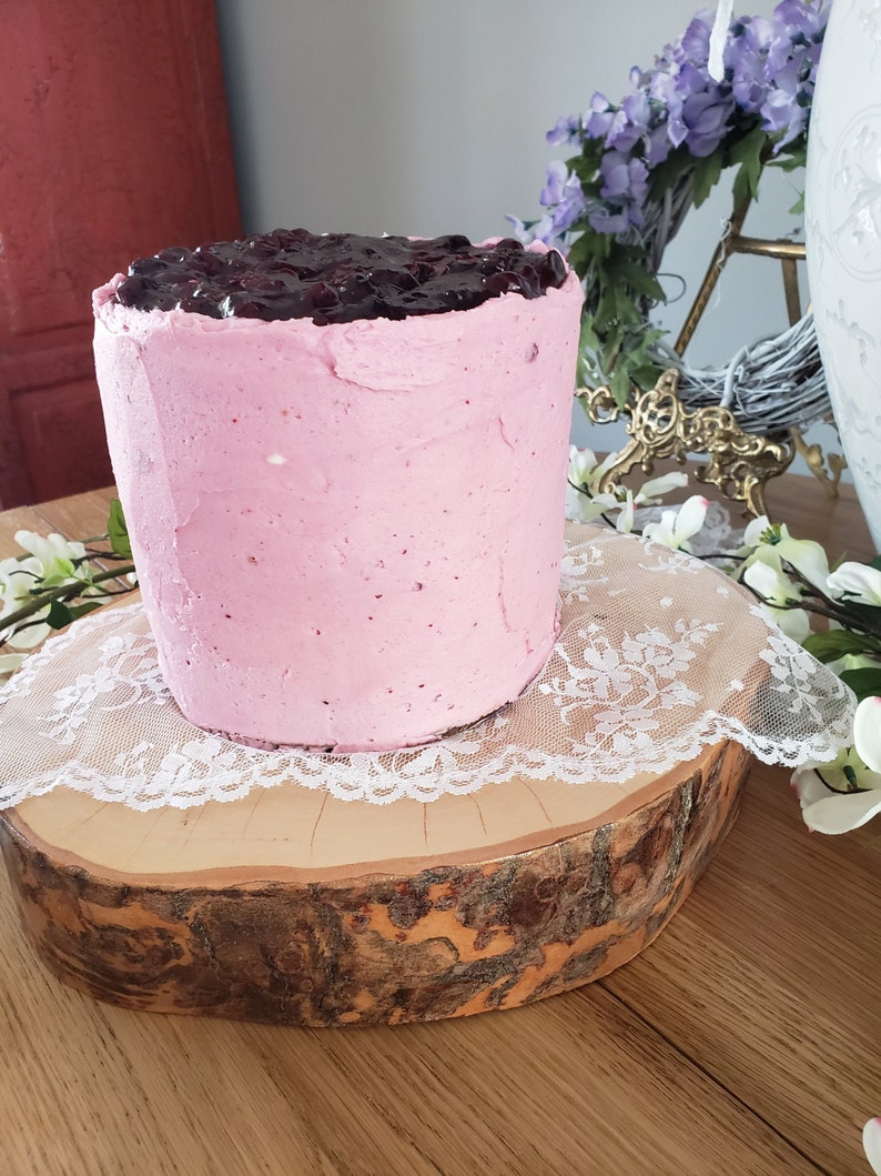 Live Edge Oak Wood Slice Cake Stand Wedding Pedestal - Etsy