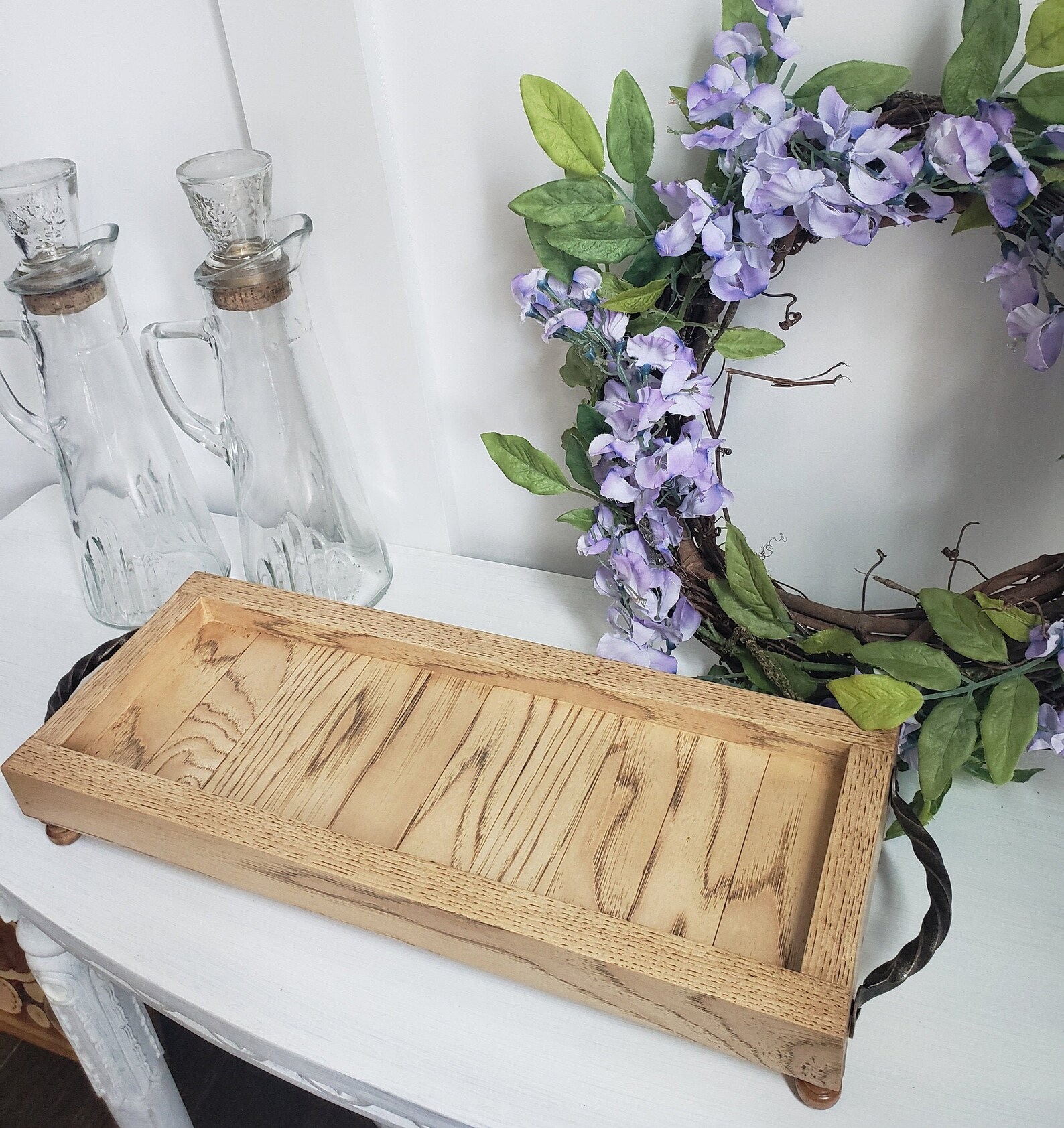 Wood Tray With Handles Display Tray Decorative Tray - Etsy