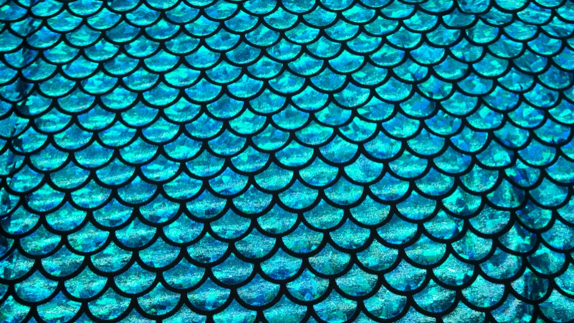 Hi Waist Mermaid Bikini Set With Headband - Etsy