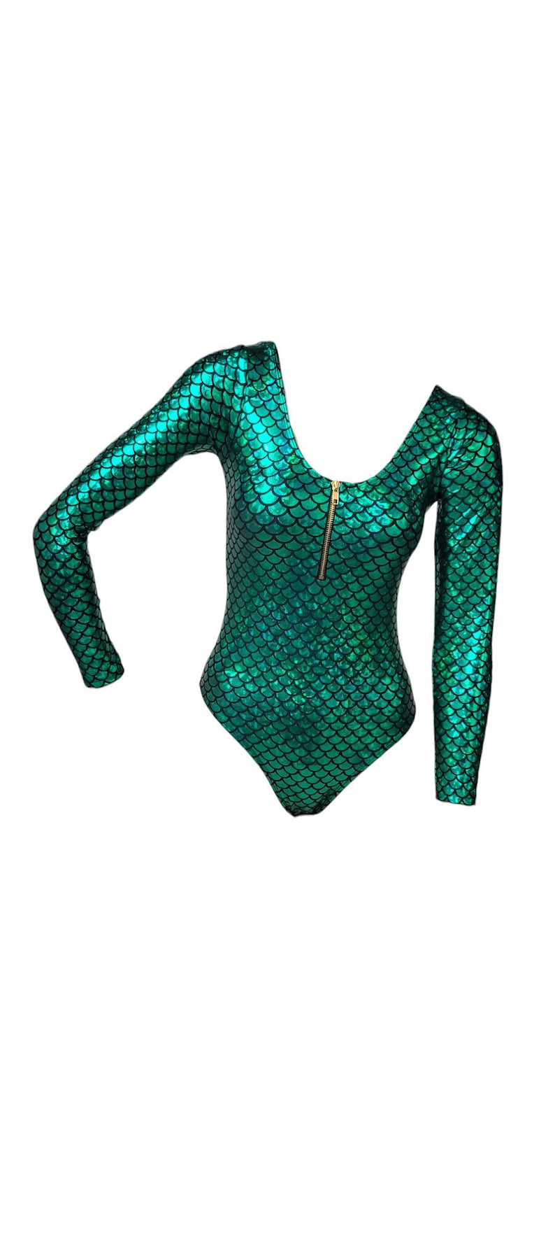 Long Sleeve Mermaid Body Suit With Brass Zipper ! Choose Favorite Color ...