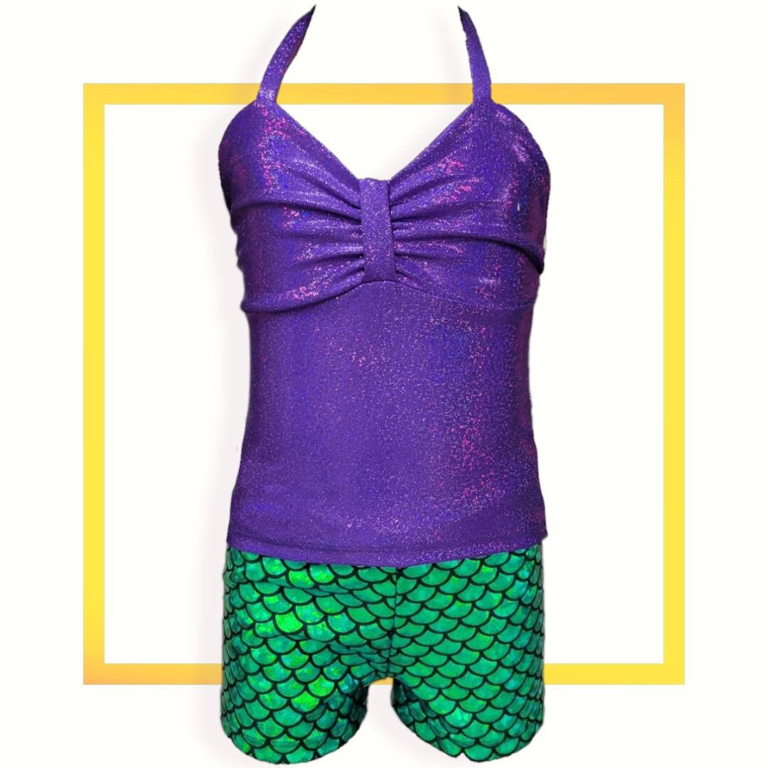 Mermaid Clamshell Tankini Add Bottoms - Etsy