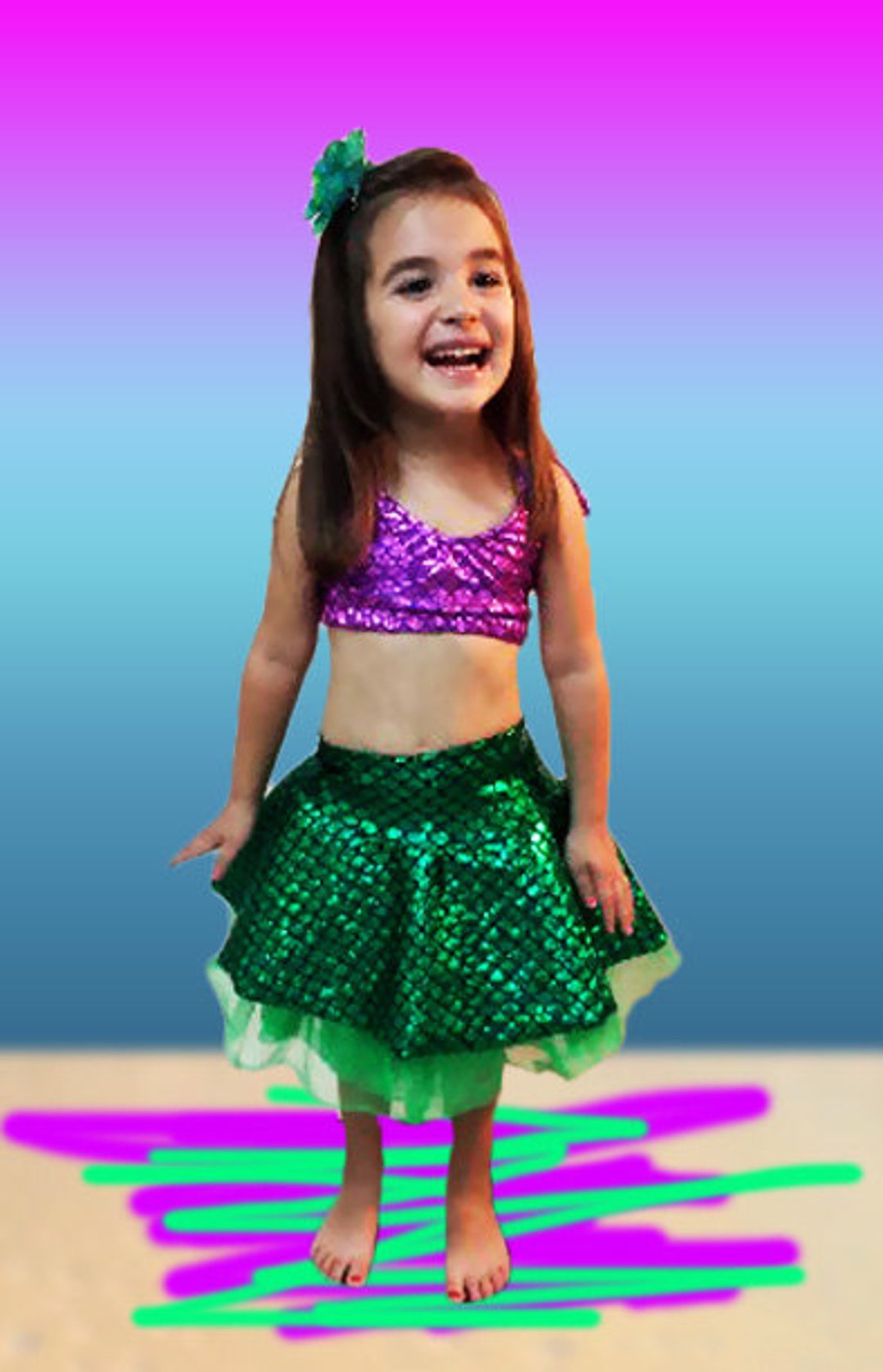 Mermaid Ruffle Skirt With Tutu! Add on Top!! - Etsy